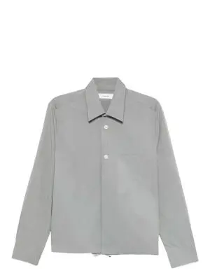 LARDINI Patch-pocket Popover Shirt - Grey