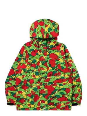 A BATHING APE Camo Hooded Snowboard Jacket - Green