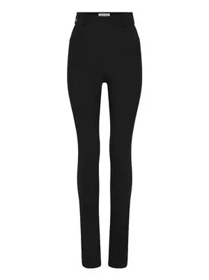 MARINE SERRE Tailored Slim-fit Pants With Sculptural Seam Lines - Black