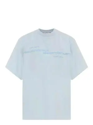Alexander Wang Puff-print Logo T-shirt - Blue