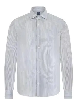 Fedeli Striped Long-sleeve Shirt - Grey