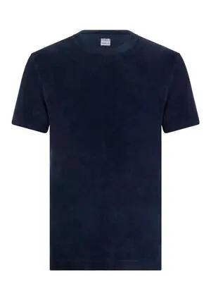 Fedeli Short-sleeve Crew-neck T-shirt Blue