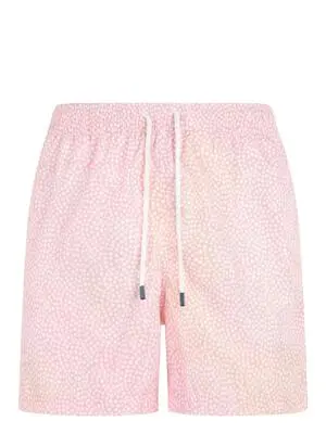 Fedeli Geometric Print Swim Shorts - Pink