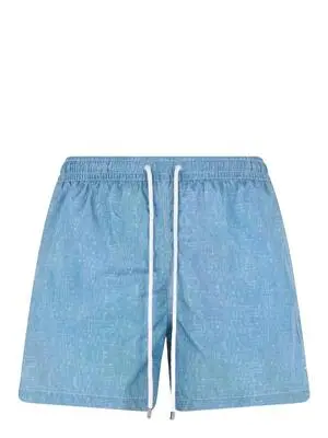 Fedeli Drawstring Swim Shorts - Blue