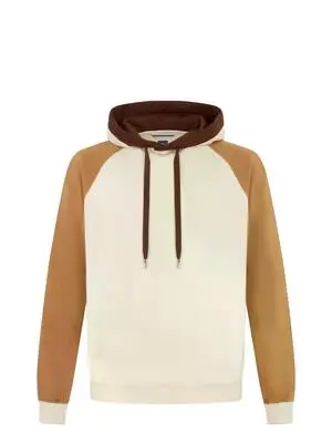 Fedeli Colour-block Raglan Sleeve Hoodie - Neutrals