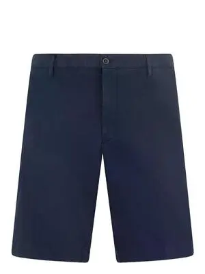 Fedeli Belt-loop Side-pocket Shorts - Blue