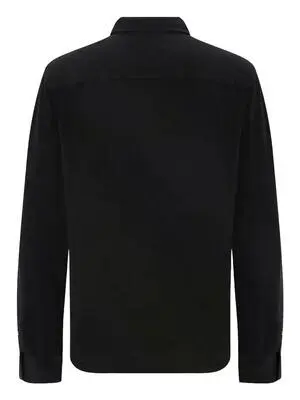 Fedeli Long-sleeve Button-down Shirt - Black