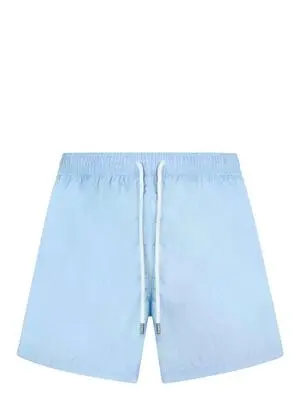 Fedeli Swim Shorts With Drawstring Waistband - Blue