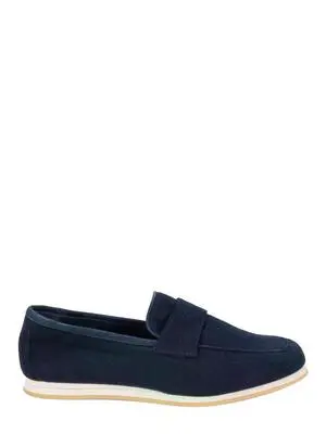 Fedeli Elegant Slip-on Moccasins - Blue