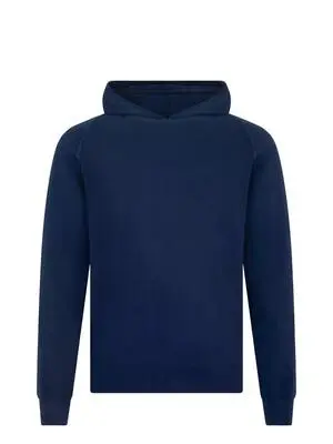 Fedeli Cotton Raglan Hoodie - Blue
