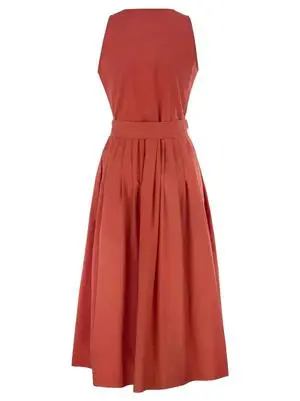 Antonelli Firenze Belted Midi Dress - Red