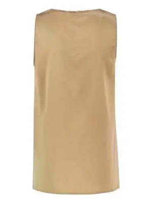 Antonelli Firenze Sleeveless Satin-finish Top - Neutrals