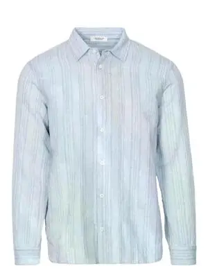 Crossley Vertical-stripe Long-sleeve Shirt - Blue