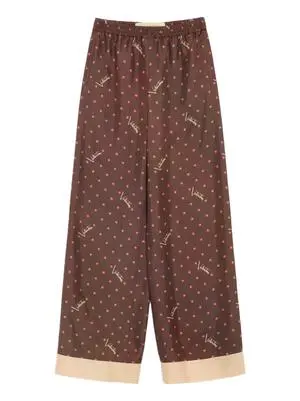 Valentino Garavani Starry Twill Trousers - Brown