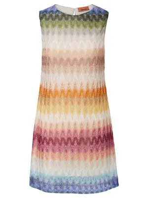 Missoni Sleeveless Mini Dress In Multicolor - Multicoloured