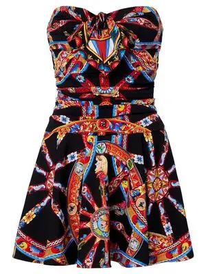 Dolce & Gabbana Printed Silk-blend Mini Dress - Multicoloured
