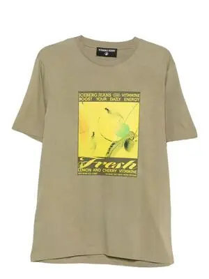 Iceberg Graphic-print Cotton T-shirt - Green