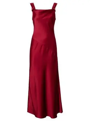 Max Mara Max Mara Crêpe Satin Maxi Dress Red