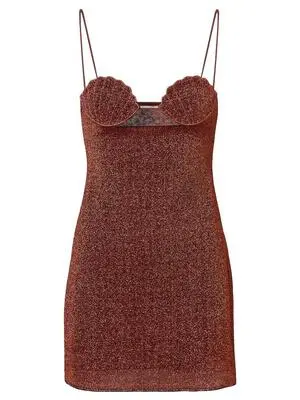 Oseree Lumière Shell Minidress - Brown