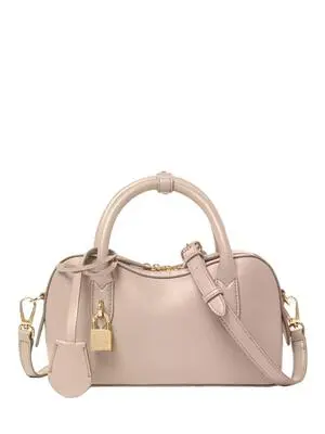 Stella McCartney Stella McCartney Grained Tote Bag With Padlock Detail Neutrals