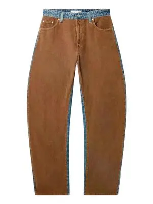 Stella McCartney Corduroy Panelled Jeans - Brown