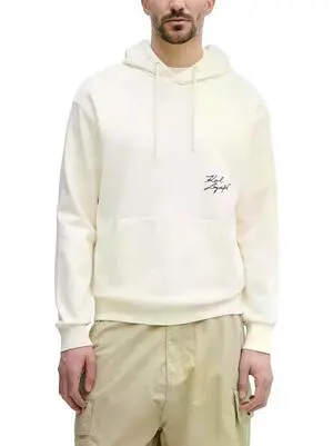 Karl Lagerfeld Embroidered Logo Hoodie - Neutrals