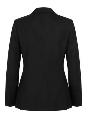 JIL SANDER Collarless Single-breasted Blazer - Black