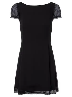 Posse Priscilla Lace-trimmed Silk Minidress - Black