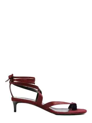 Khaite Aimee Lace-up Sandals - Red