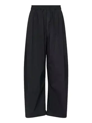 MAISON MARGIELA Logo Embroidered Nylon Drawstring Trousers - Black