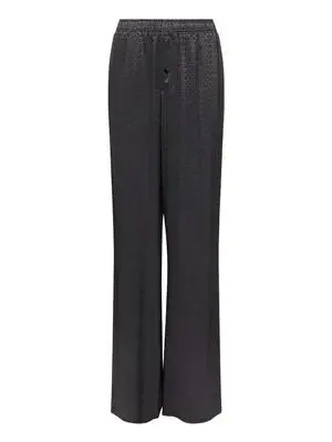 MAISON MARGIELA Black Jacquard Logo Trousers - Grey