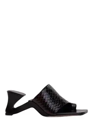 MIISTA Gaelle Snake-effect Sandals - Brown