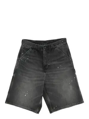 Carhartt Work In Progress Paint-splatter Washed Shorts - Grey