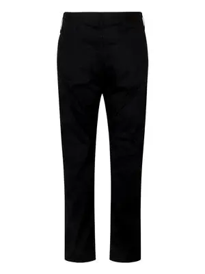 Giorgio Armani Logo Patch Straight-leg Trousers - Black