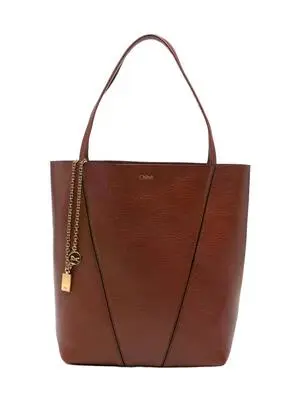 Chloé Leather Tote Bag - Brown