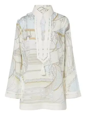 Tory Burch Printed Cotton Voile Tunic - Multicoloured