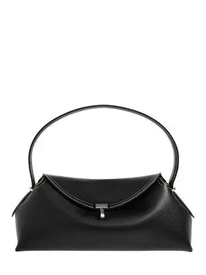 TOTEME T-lock Leather Top Handle Bag - Black