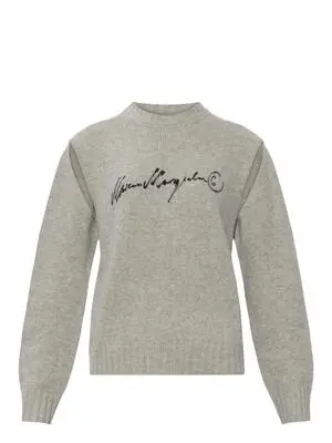 MAISON MARGIELA Logo Knit Sweater - Grey