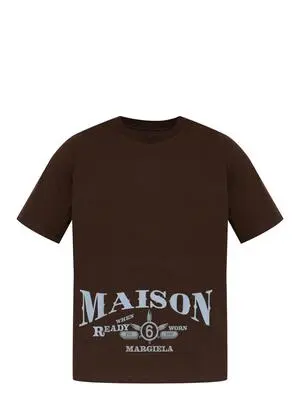 MAISON MARGIELA T-shirt With Print - Brown