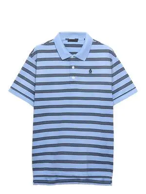 Prada Garment-dyed Cotton Polo Hirt - Light Blue