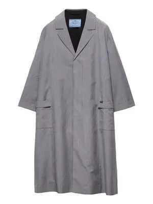 Prada Single-breasted Mohair Coat - Grey