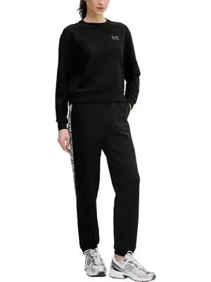 EA7 Logo Tape Tracksuit - Black