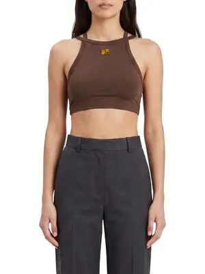 BLAZÉ MILANO Cropped Top - Brown