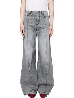 Sportmax Wide-leg Denim Pants - Black