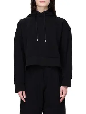 Sportmax Cropped Hooded Sweatshirt - Black