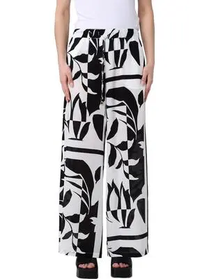 Max Mara Silk Palazzo Pants With Floral Pattern - Multicolor