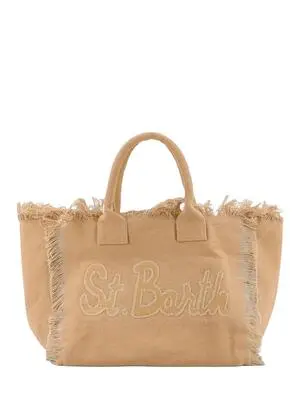 MC2 SAINT BARTH Denim Tote Bag - Beige