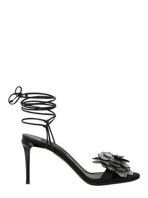 Philipp Plein Embellished Heeled Sandals - Black