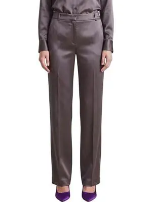 Alberta Ferretti Tailored Straight Leg Trousers - Grey