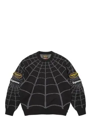 Supreme X Vanson Leathers Spider-man Knit Sweater - Black